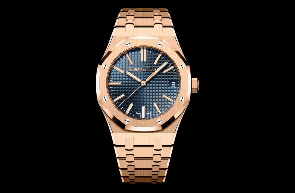 Audemars Piguet Royal Oak 15510 Bleu Nuit Nuage 50 Dial, 18 Carat Pink ...