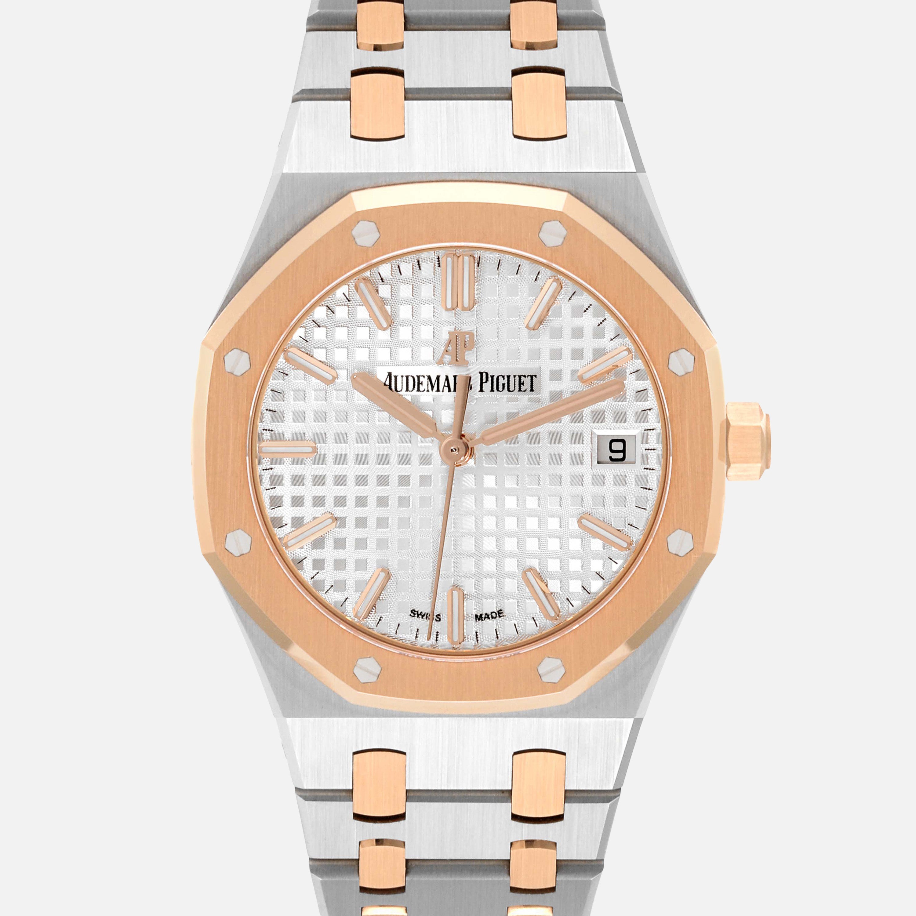 Audemars Piguet Royal Oak 77350 Silver-Toned Dial, Stainless Steel, 34. ...