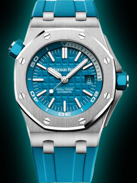 Audemars Piguet Royal Oak Offshore 15710 Turquoise Blue Dial, Stainless ...