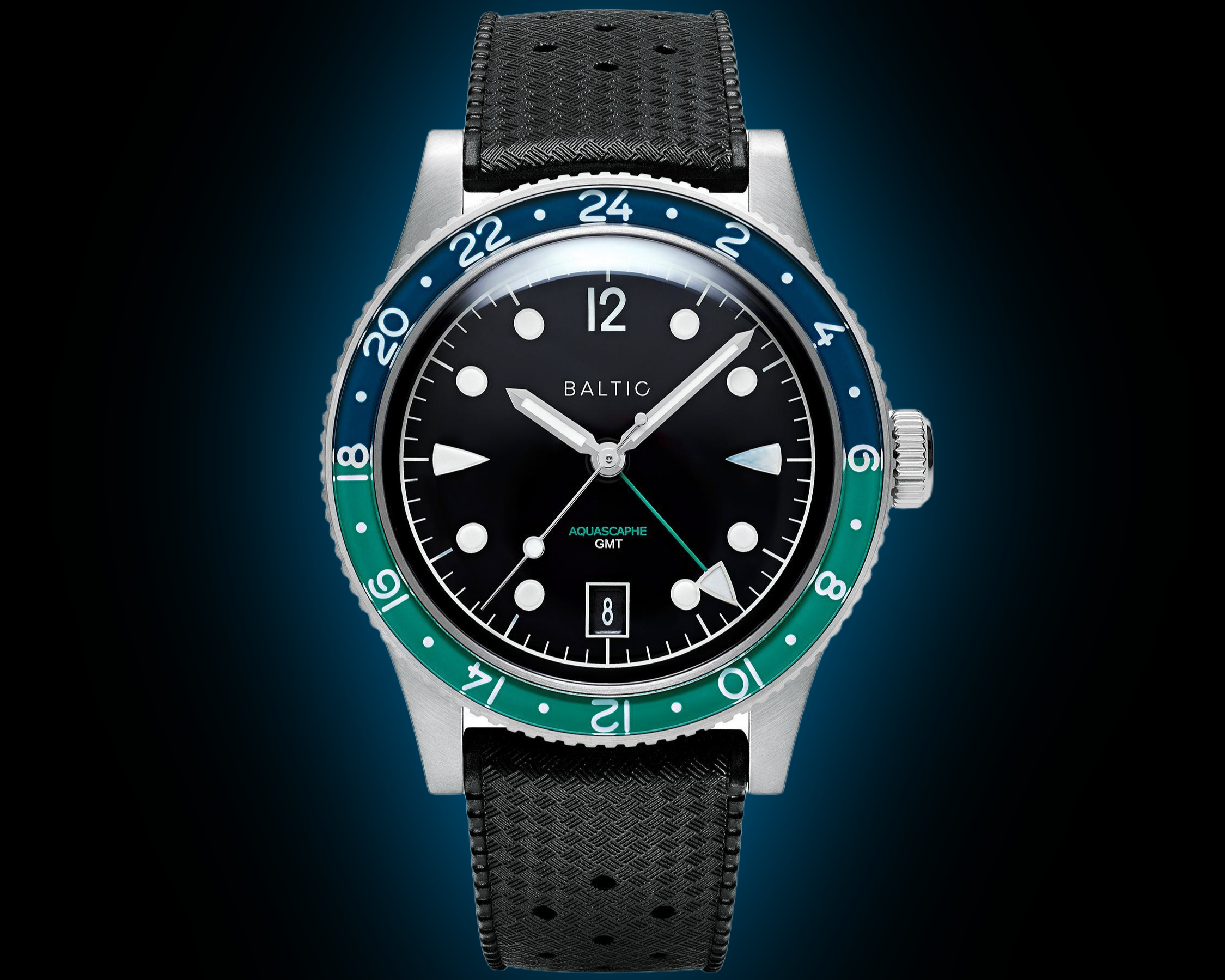 Baltic Watches Aquascaphe Black Dial, Stainless Steel, 39.0 mm, Self ...