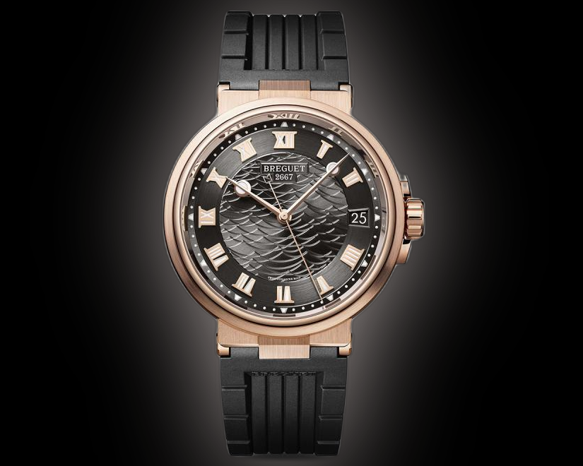 Breguet Marine 5517 Slate Dial, 18K Rose Gold, 40.0 mm, Rubber