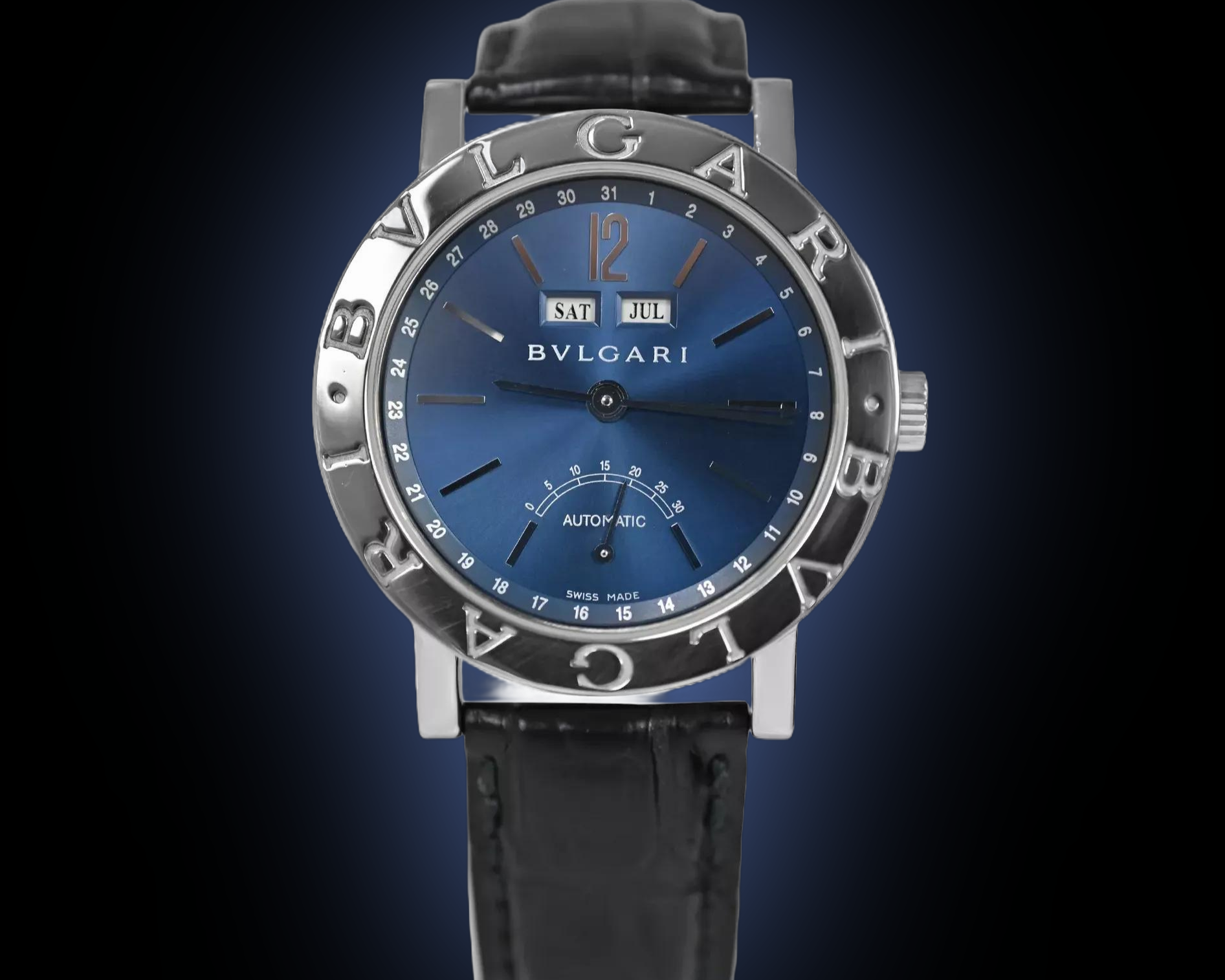 Bulgari Bulgari Bulgari Blue Dial, 18kt White Gold, 38.0 mm, Men's Watch