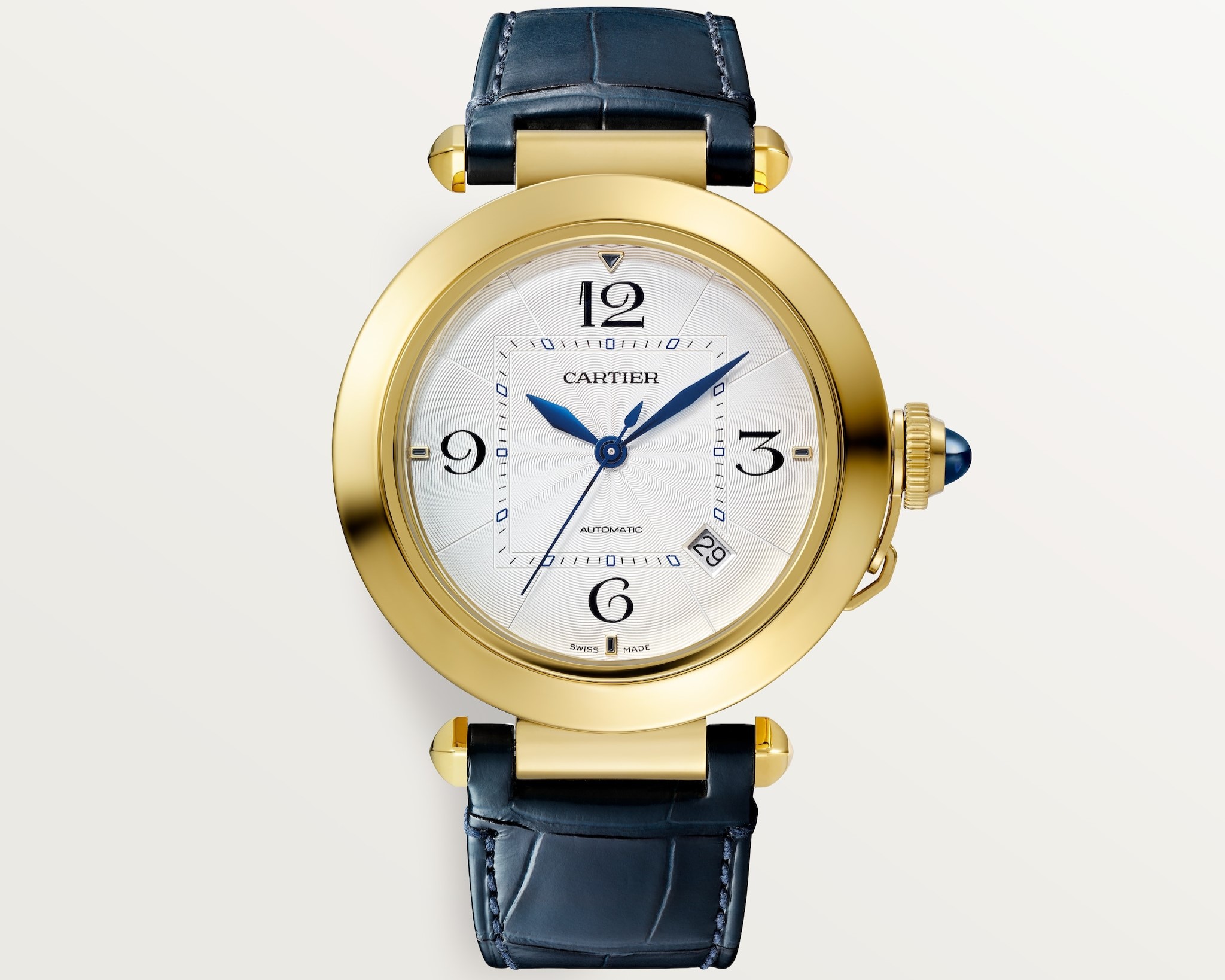 Cartier Pasha de Cartier WGPA Silver Dial, Yellow Gold, 41.0 mm, Manual ...