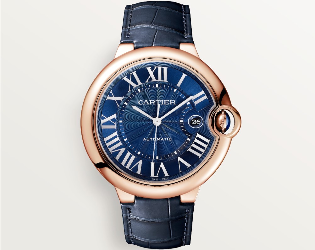 Cartier Ballon Bleu de Cartier WGBB Blue Dial, 18K Rose Gold, 42.0 mm ...