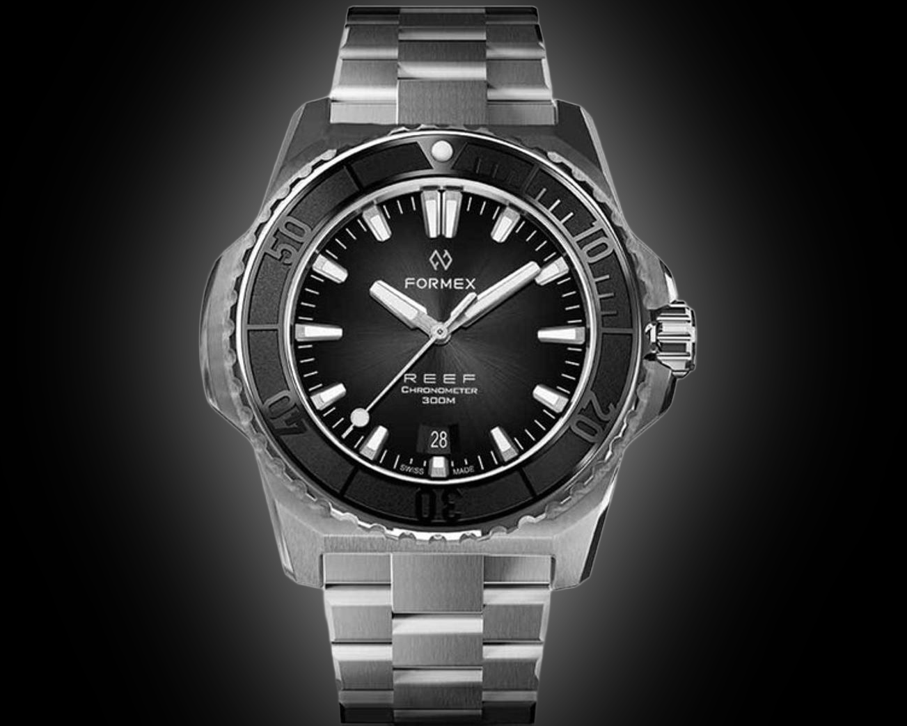 Formex Reef 2200 Black Dial, Stainless Steel, 42.0 mm, Automatic