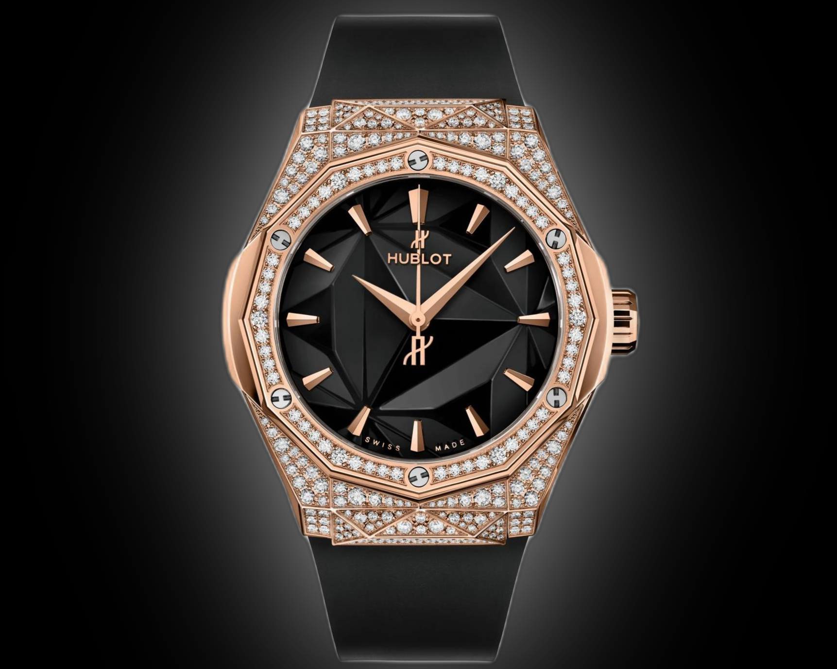 Hublot Classic Fusion Orlinski 550.OS Black Dial, 18K King Gold, 40.0 ...