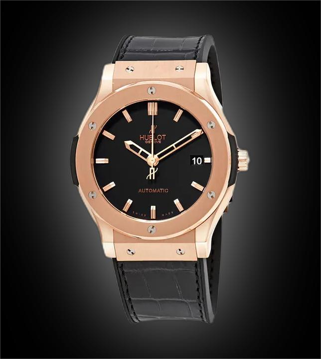 Hublot Classic Fusion 511.PX Black Dial, 18kt King Gold, 45.0 mm, Self ...