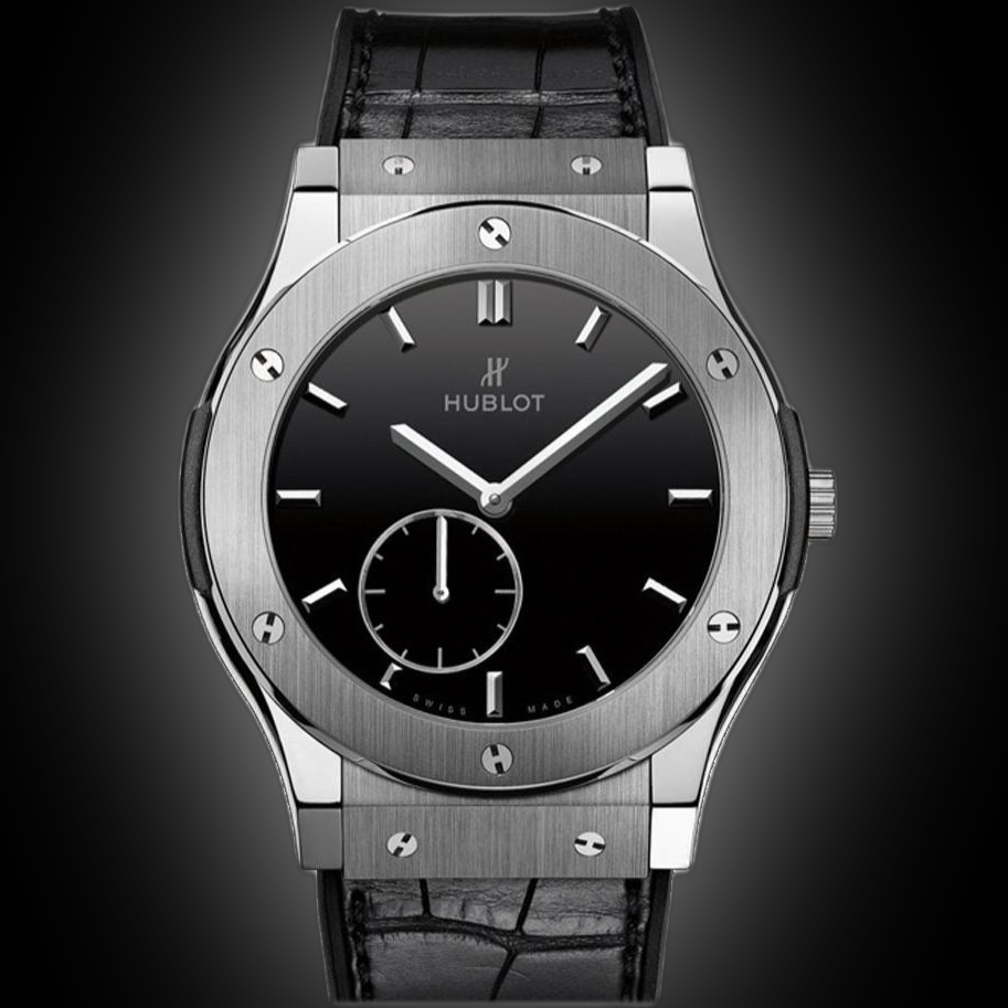 Hublot Classic Fusion 515.NX Black Dial, Titanium, Analog, Grey Men's Watch