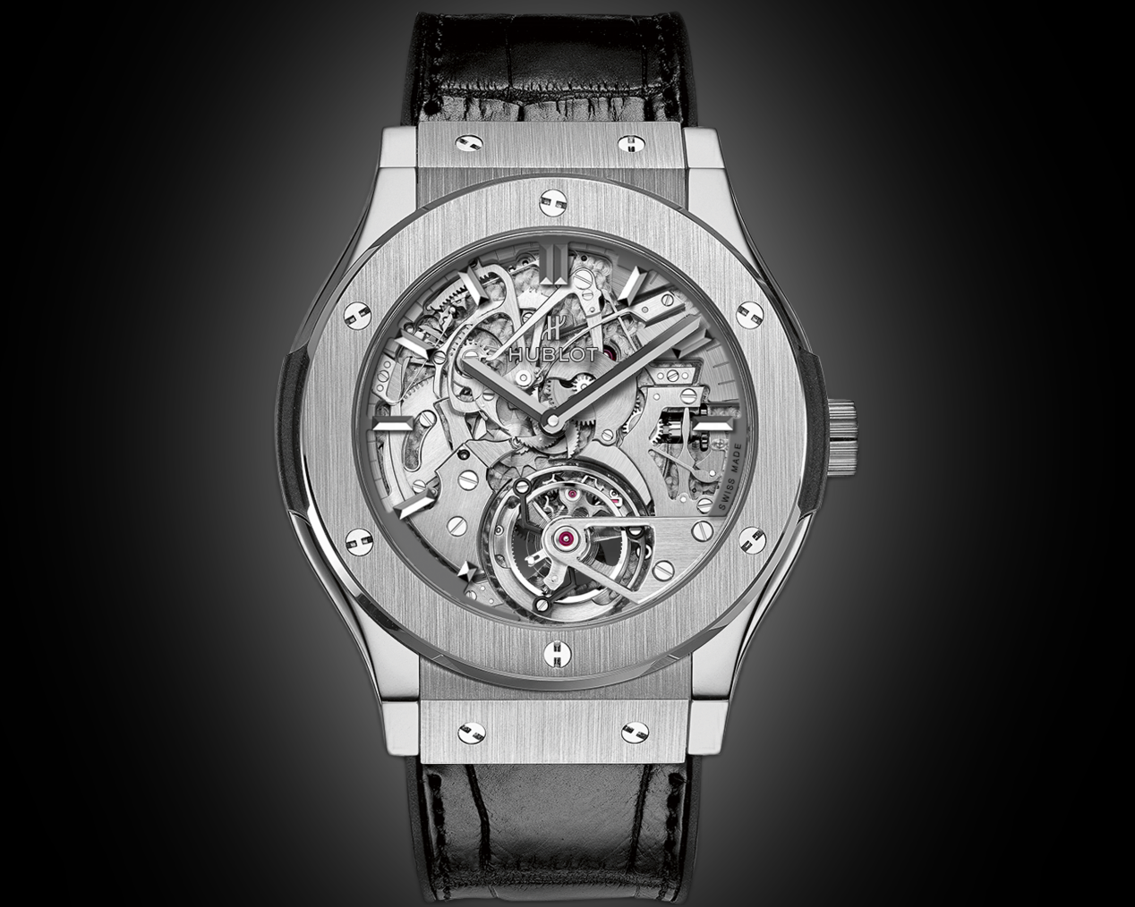 Hublot Classic Fusion Tourbillon Cathedral Minute Repeate Dial Silver Men's