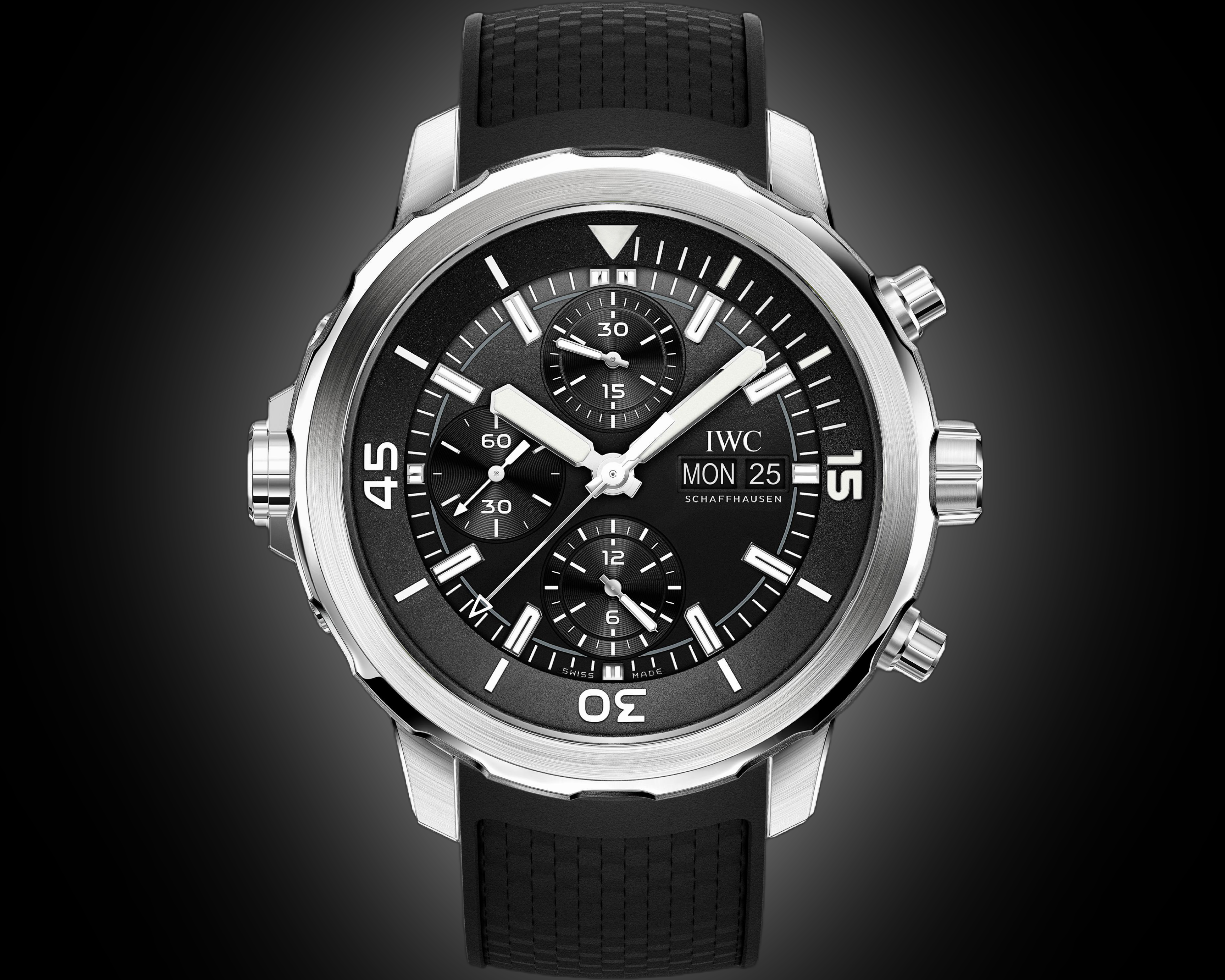 IWC Aquatimer 3768 Black Dial, Stainless Steel, 44.0 mm, Self Winding