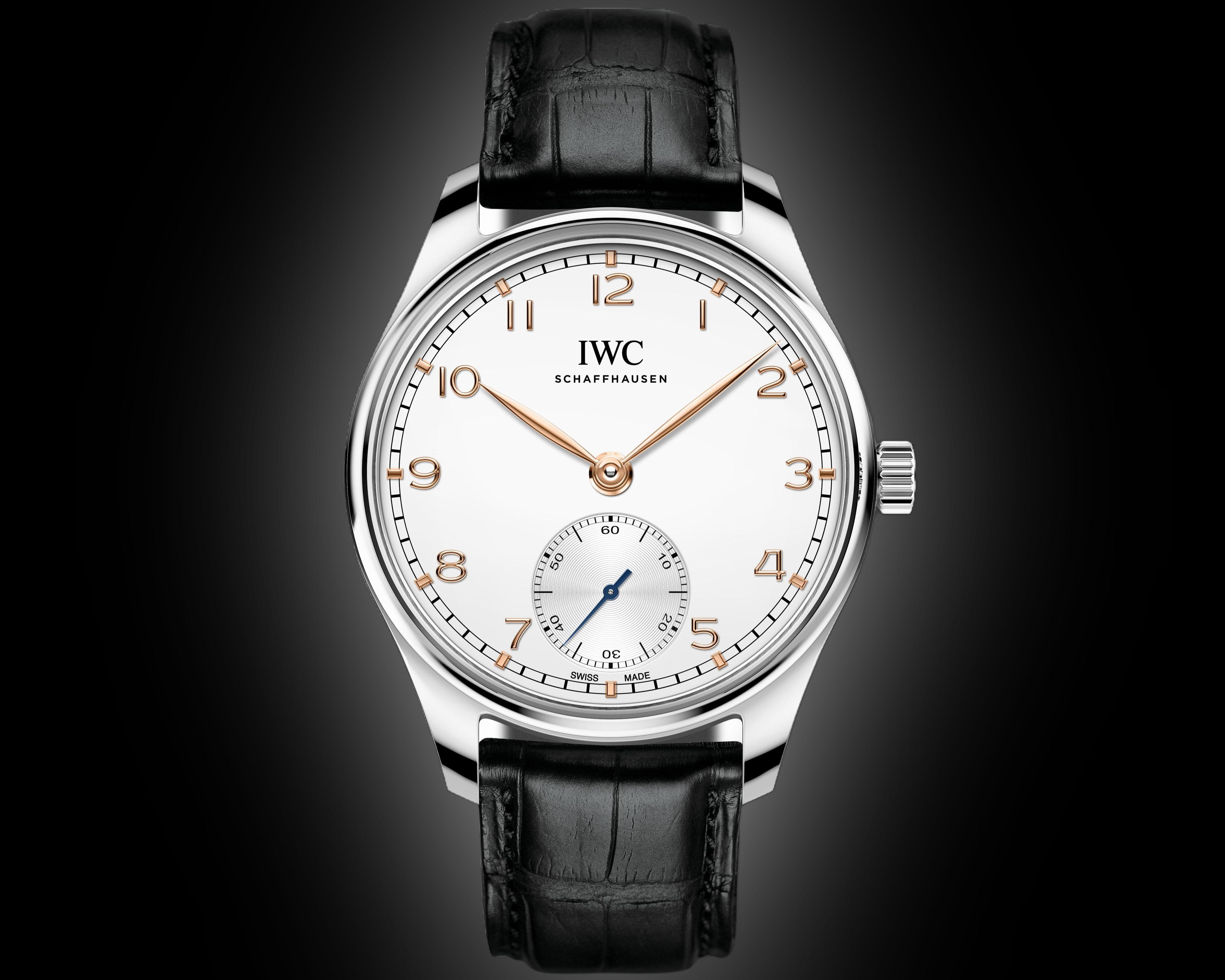 IWC Portugieser 3583 Silver Dial, Stainless Steel, 40.4 mm, Black ...