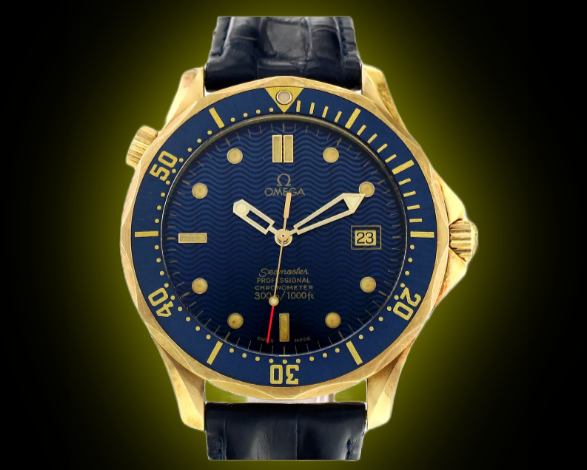 Omega Seamaster Diver 300M 2133.80 Blue Dial, Yellow Gold, 41.0 mm, Bond