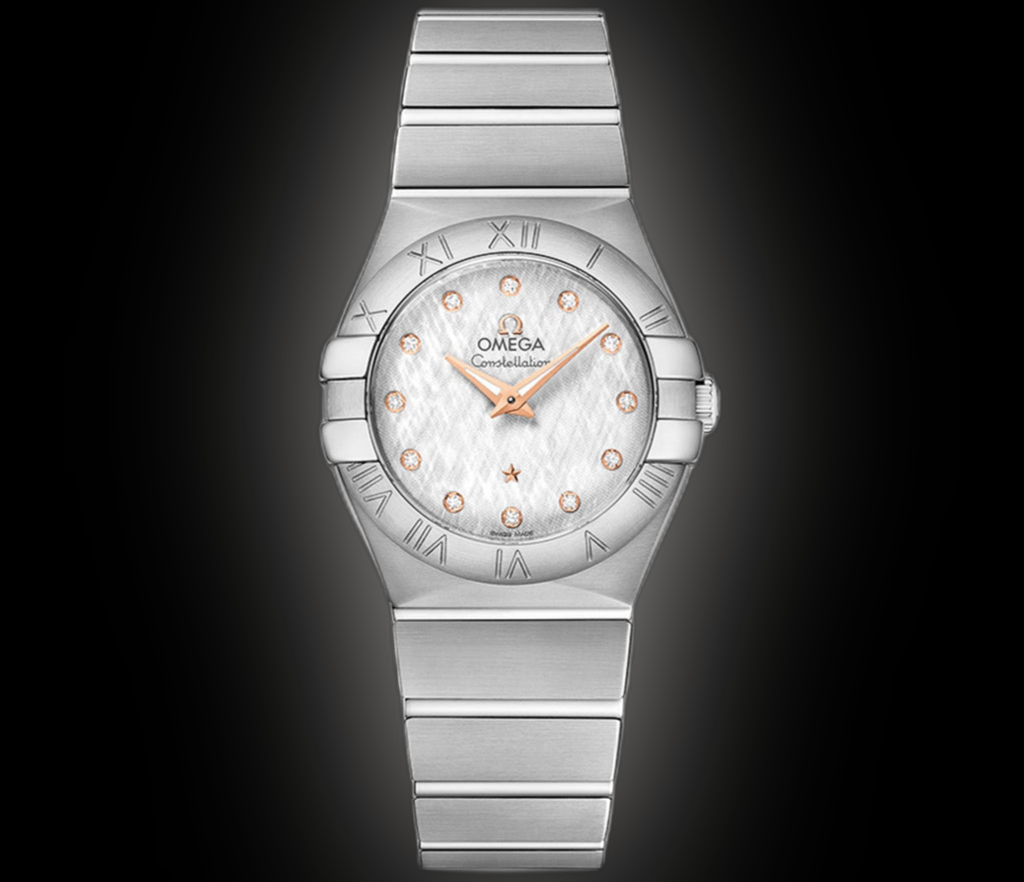 Omega Constellation Quartz 27 Brushed Silver Silk