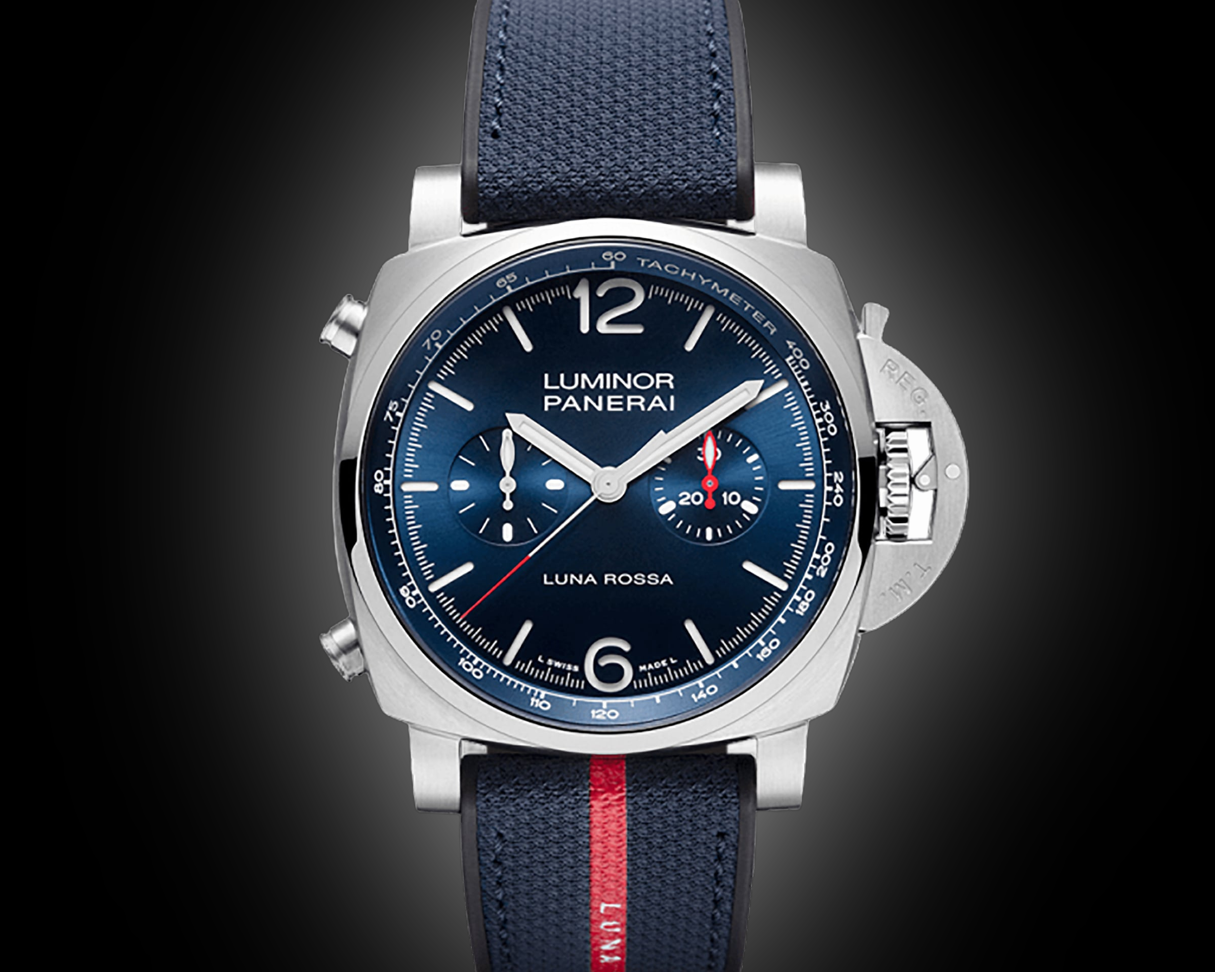 Panerai Luminor 1950 01303 Blue Dial, Stainless Steel, 44.0 mm, Luna Rossa