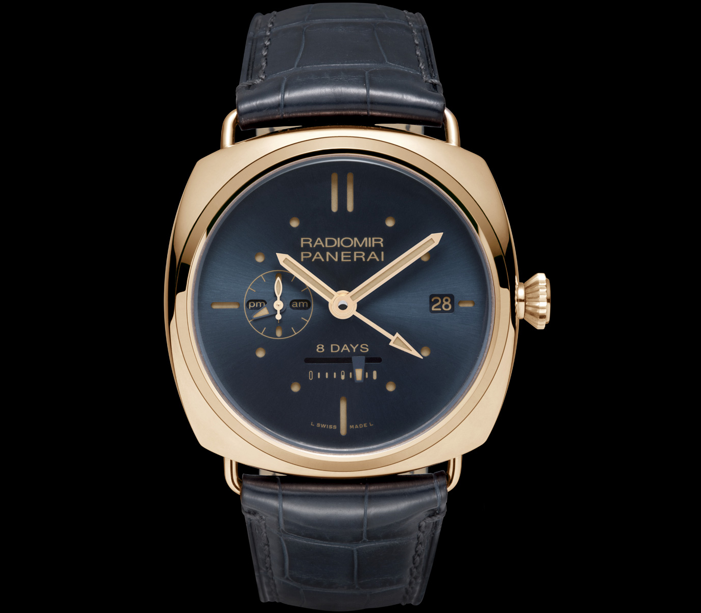 Panerai Radiomir 8 Days 00538 Blue Black Dial, Pink Gold, Oro Rosso, 8 ...