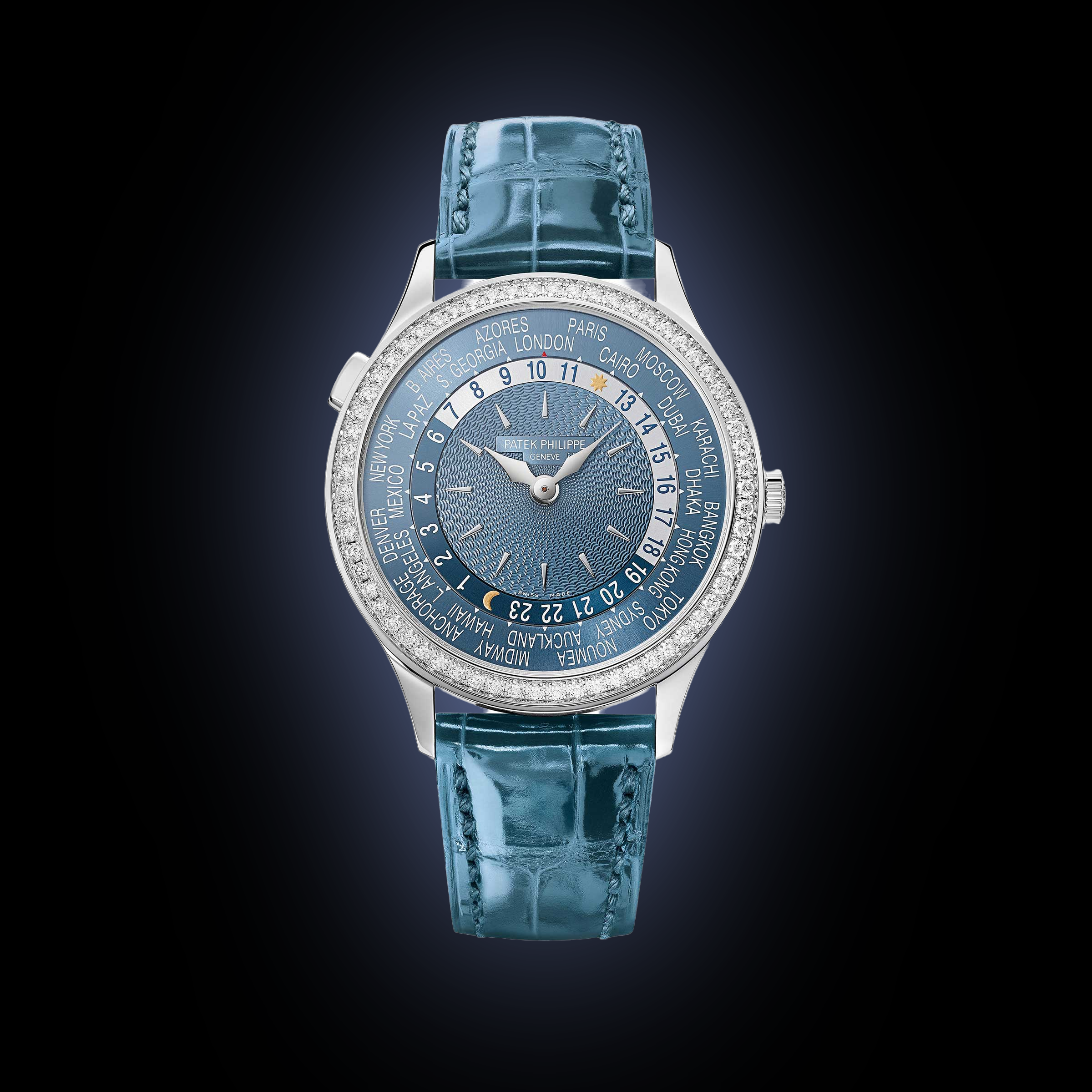 Patek Philippe Complications 7130 Gray-Blue Dial, White Gold, 36.0 mm ...