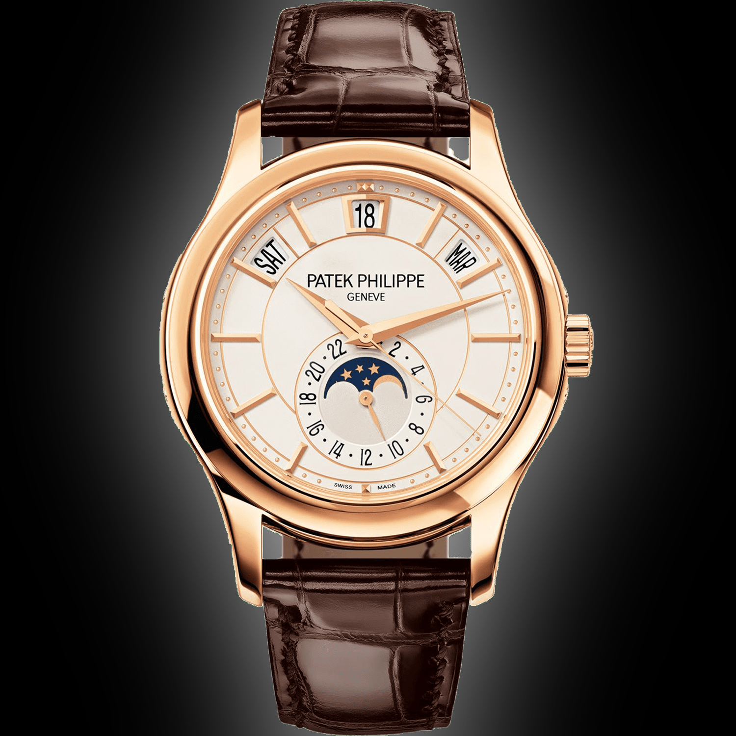 Patek Philippe Complications 5205 White Dial, Rose Gold, Annual ...