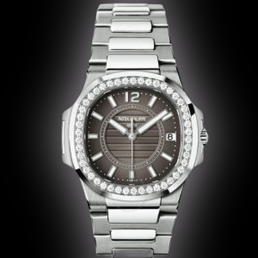Patek Philippe Nautilus 7010 Grey Dial, 18kt White Gold, Analog, Ladies ...