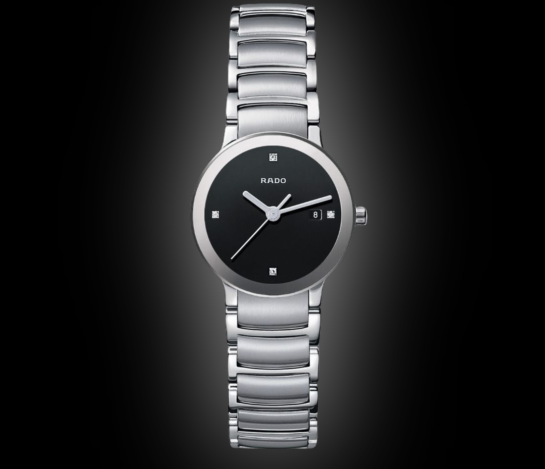 Rado Centrix 3092 Black Dial, Stainless Steel, Jubile, Ladies Watch