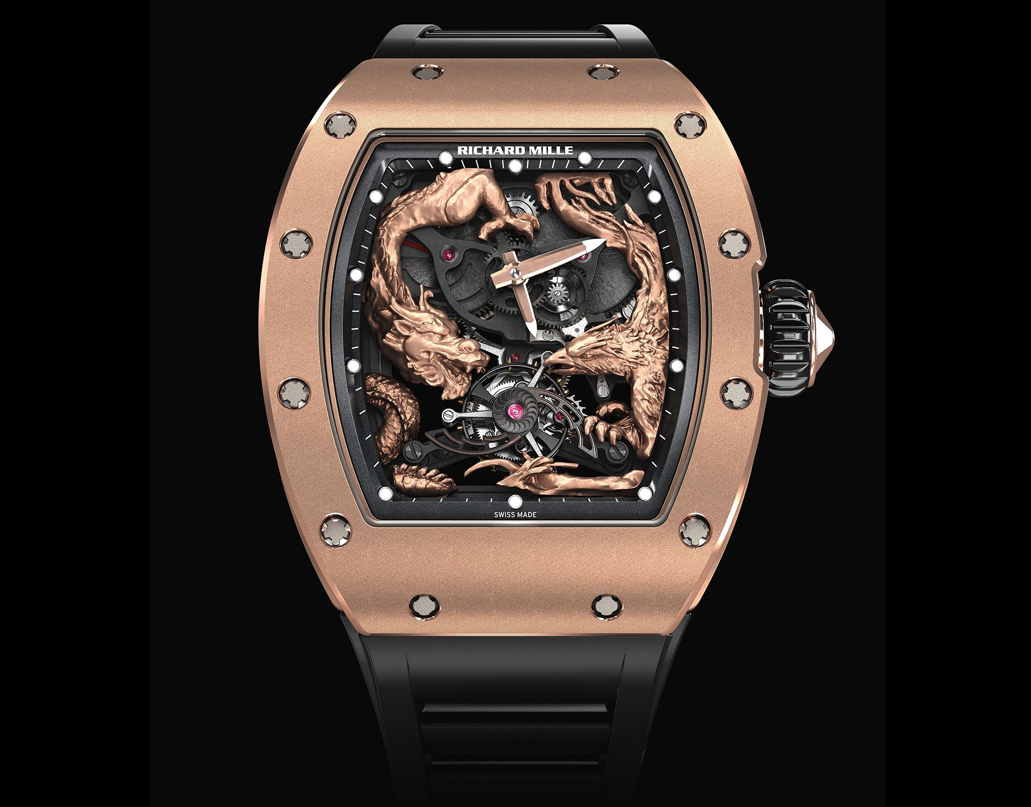 Richard Mille Hollywood RM 57 Black Dial, 3N Rose Gold, Jackie Chan ...