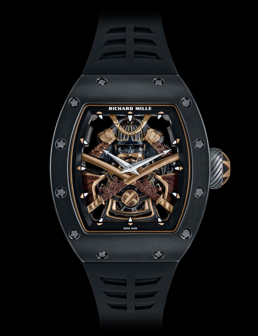 Richard Mille Lifestyle RM 47 Gold Dial, Tourbillon, Manual Winding, Black