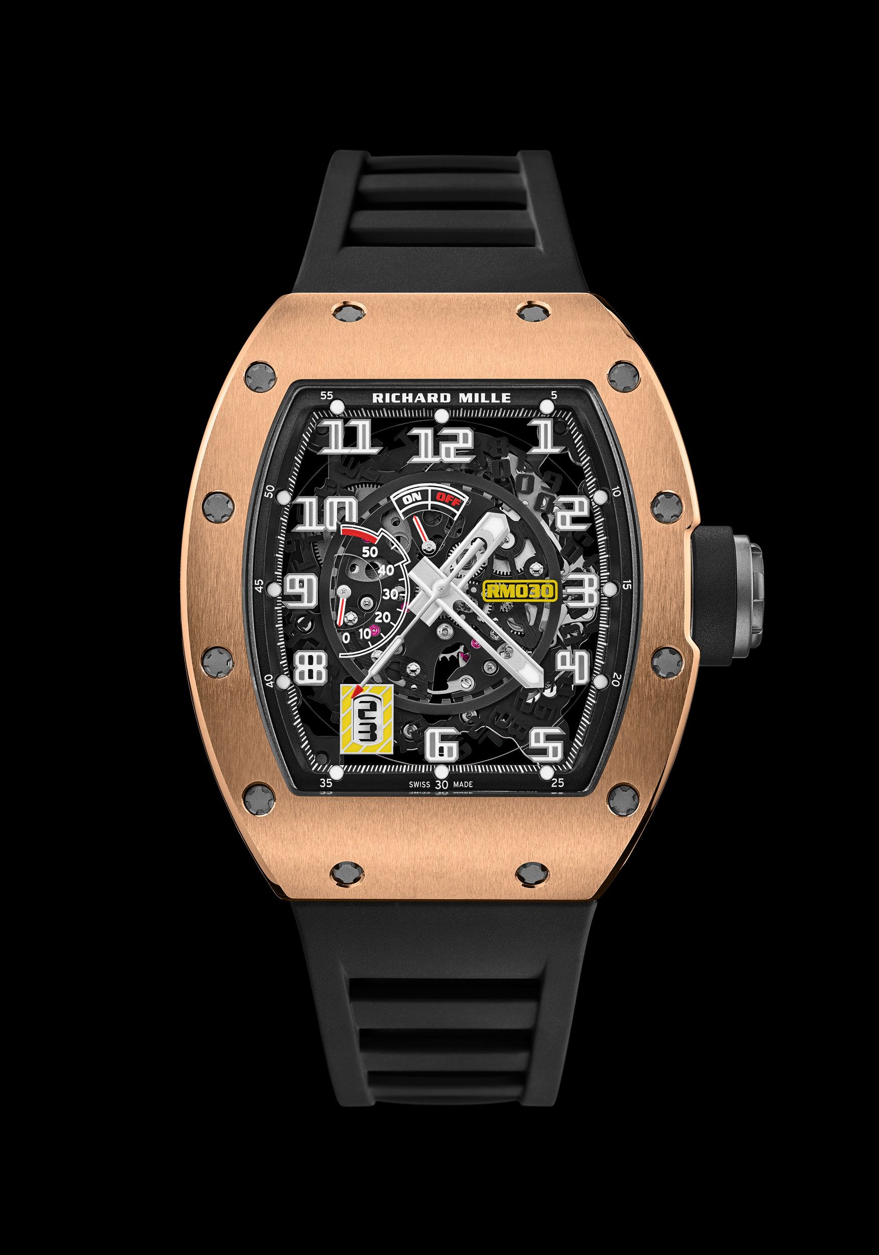 Richard Mille Lifestyle RM 030 Black/White Dial, RMAR1, Automatic, Rose ...