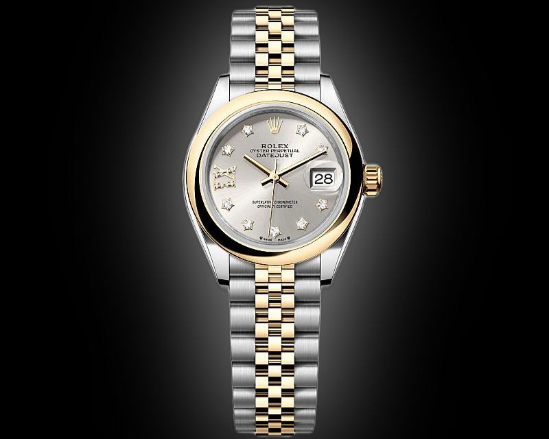 Rolex Lady-Datejust 28 279163 Silver Dial, Yellow Rolesor, 55 hours