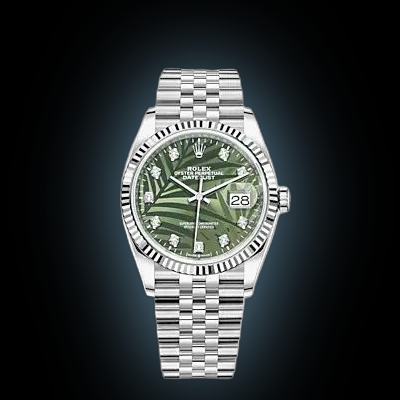 Rolex Datejust 36 126234 Palm Dial, White Gold, 36.0 mm, Automatic Men ...