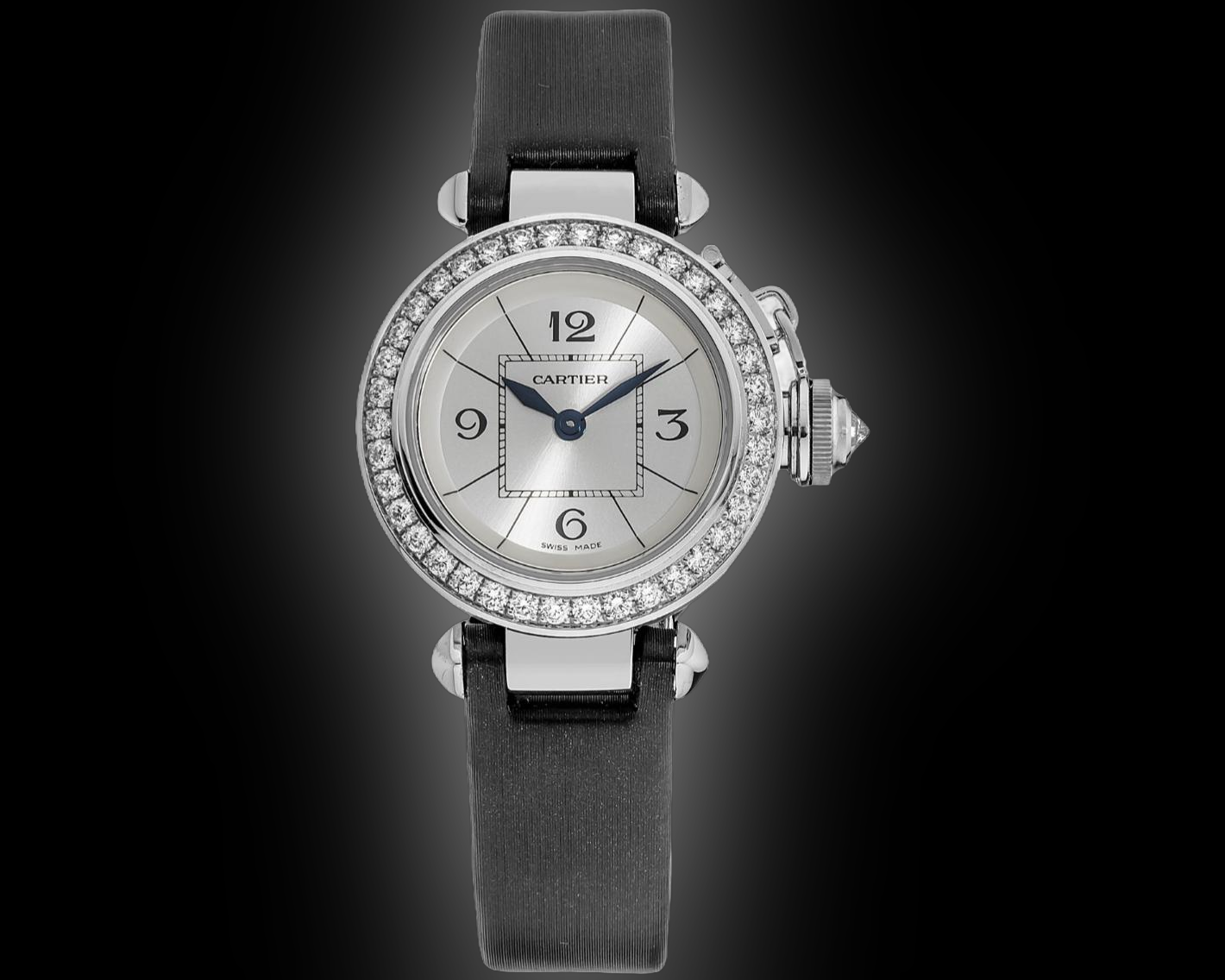 Cartier Miss Pasha WJ12 Silver Dial, 18kt White Gold, 27.0 mm, Quartz ...