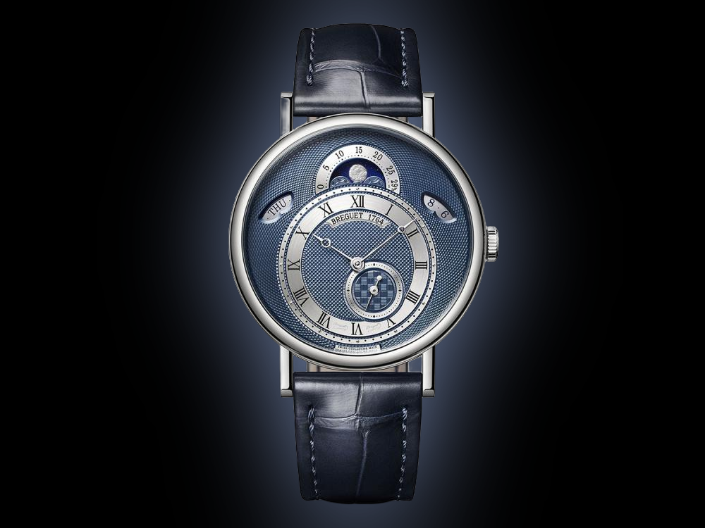 Breguet Classique 7337 Blue Sky Dial, 18K White Gold, Calendrier, Self ...