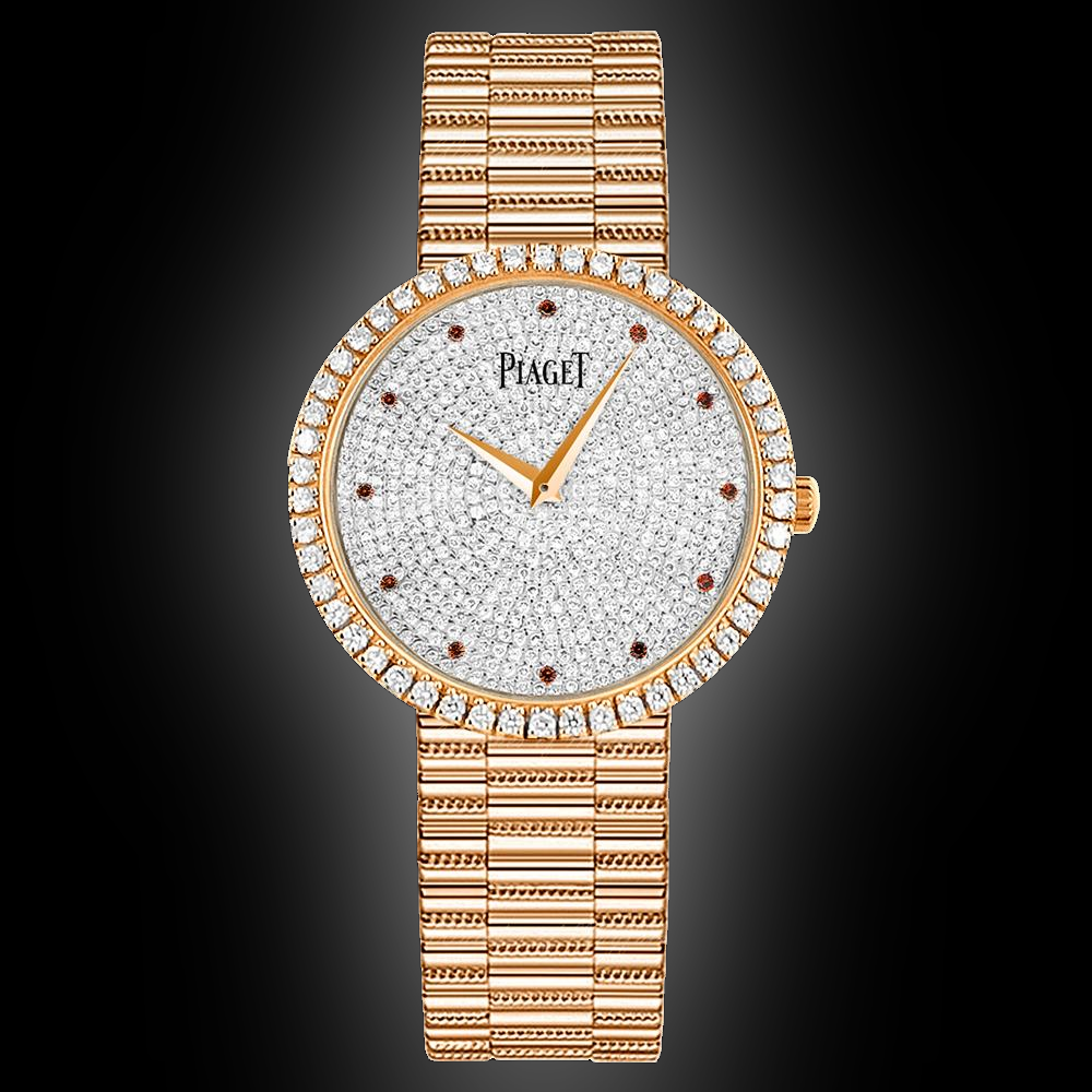 Piaget Eternal Elegance 37048 Diamond-Set Dial, 18Kt Rose Gold, 34.0 mm ...