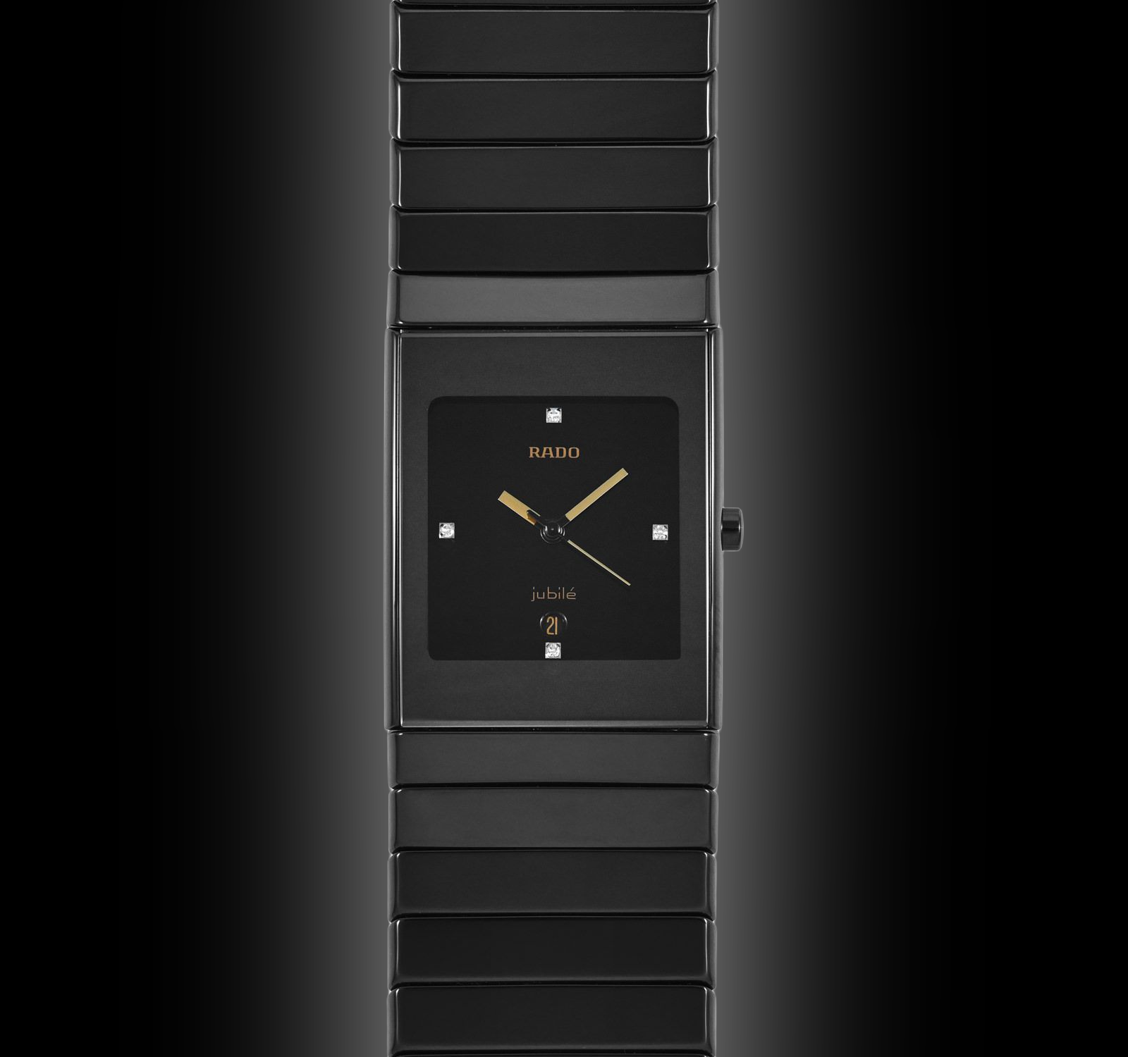 Rado Ceramica 2134 Black Diamond Dial, 27.2 mm, Jubile, Quartz