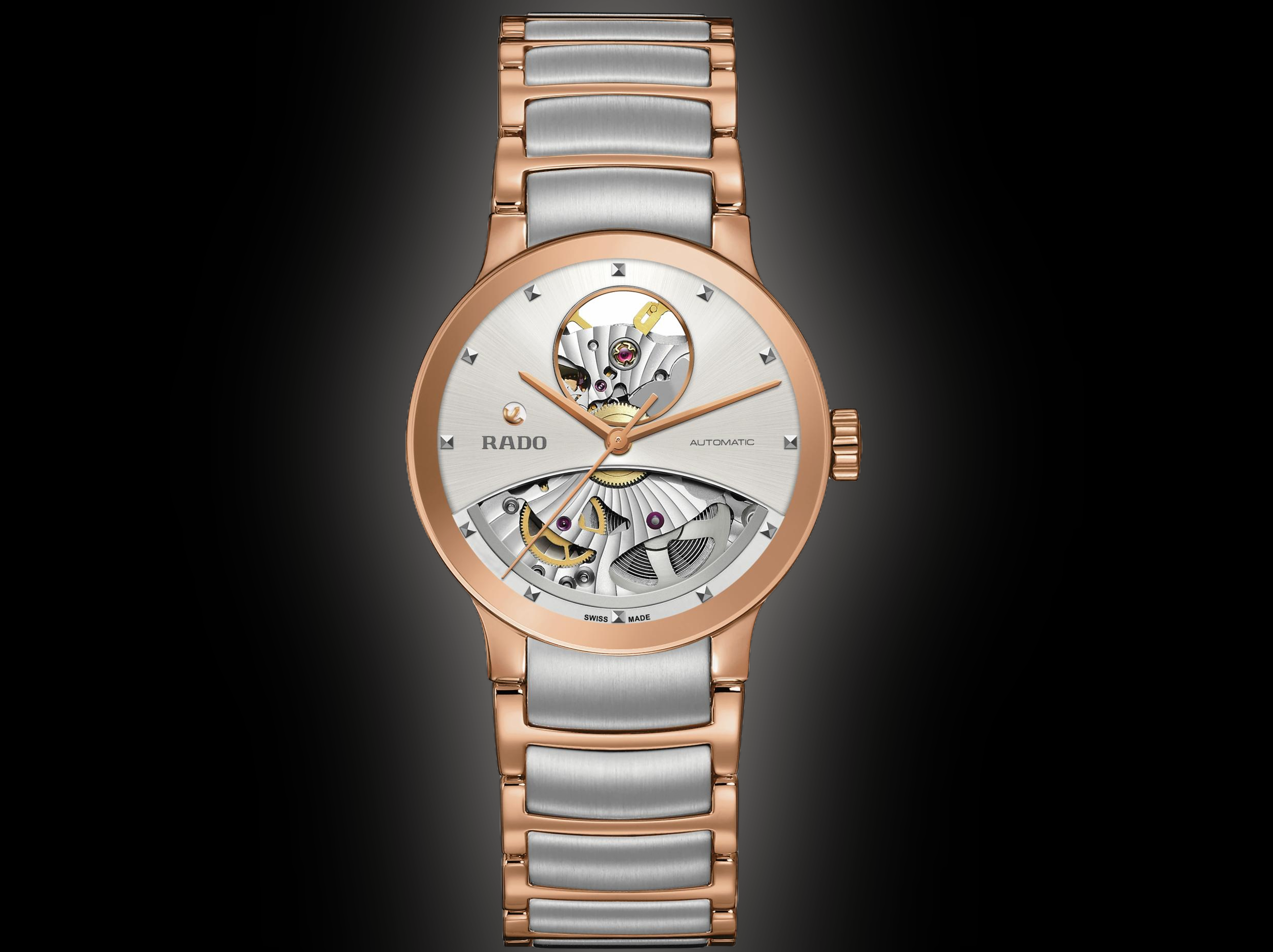 Rado Centrix 3024 Open Heart Silver Dial, Stainless Steel, 33.0 mm ...