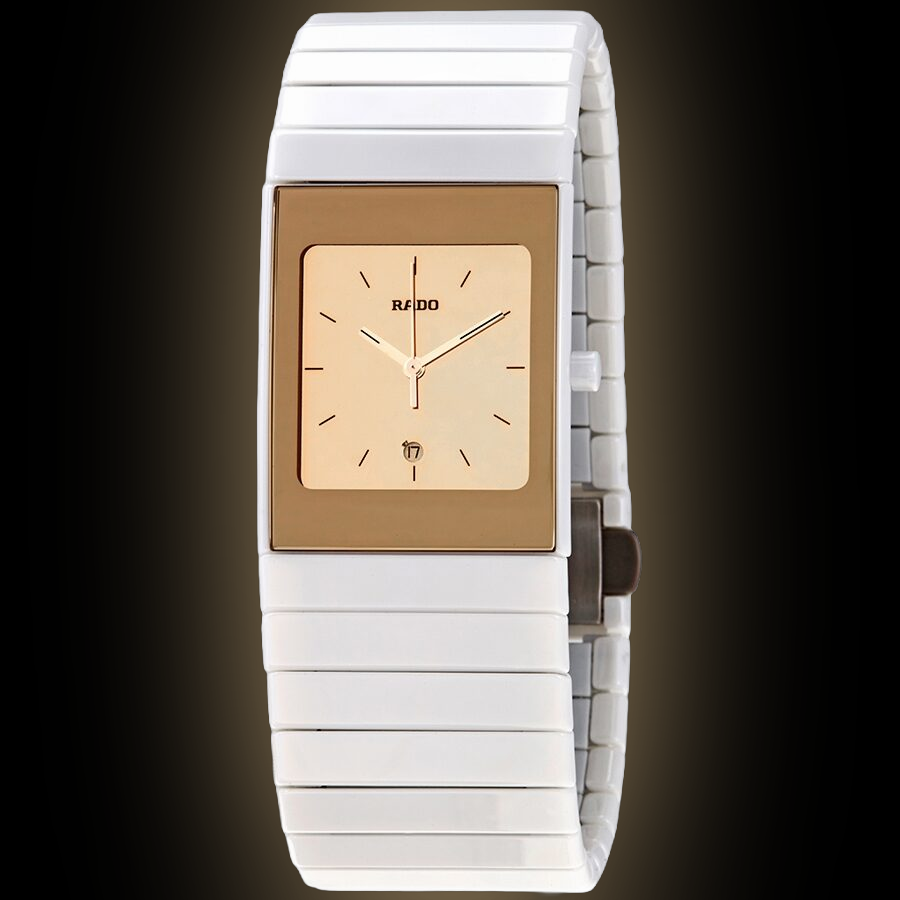 Rado Ceramica R21984252 Gold-Tone Dial, Ceramic, Quartz, Ladies Watch