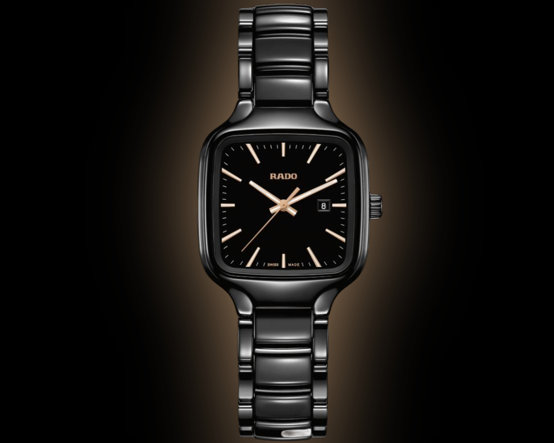 Rado TRUE Square 2708 Black Dial, High-Tech Ceramic, Titanium, 29.2 mm