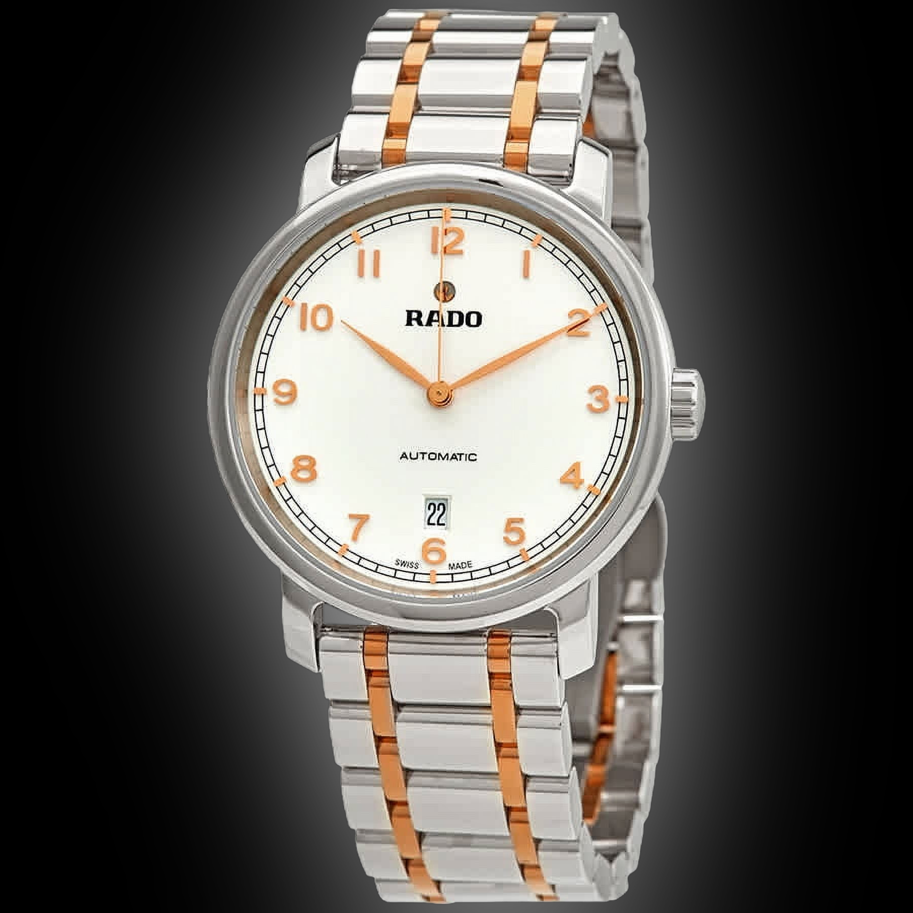 Rado DiaMaster XL Automatic White Dial Two-Tone Men's Watch 1407