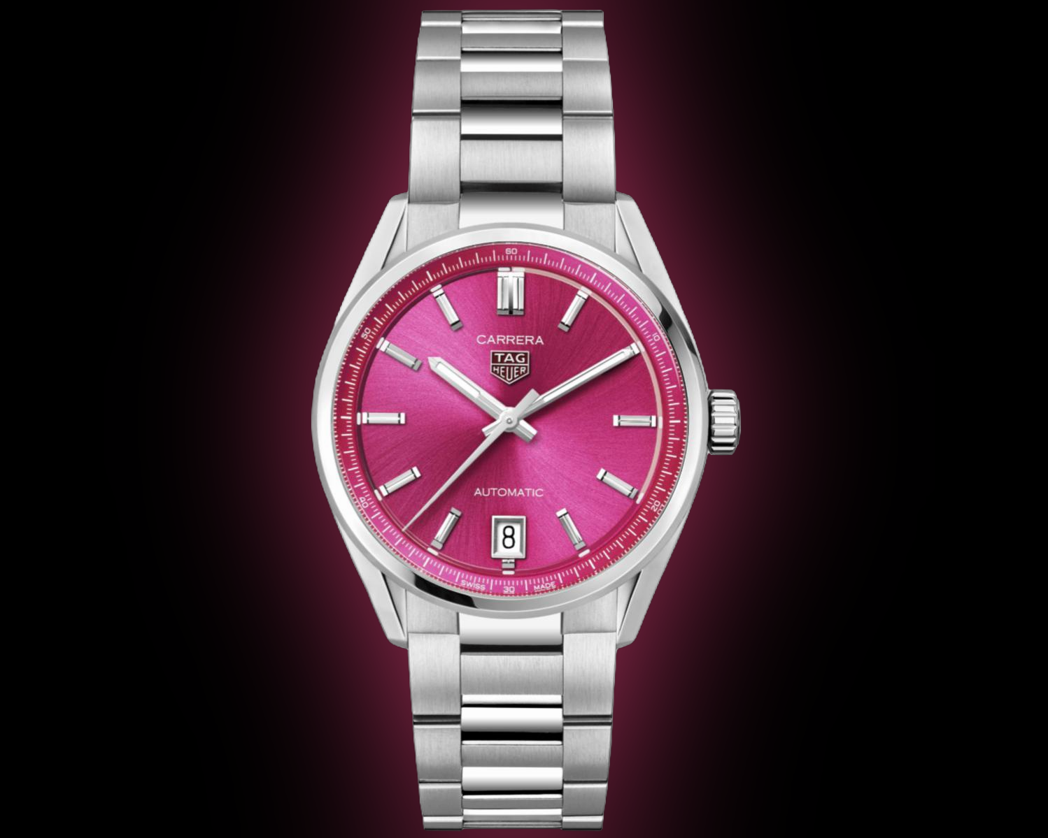 TAG Heuer Carrera BA0001 Pink Dial, Steel, Date