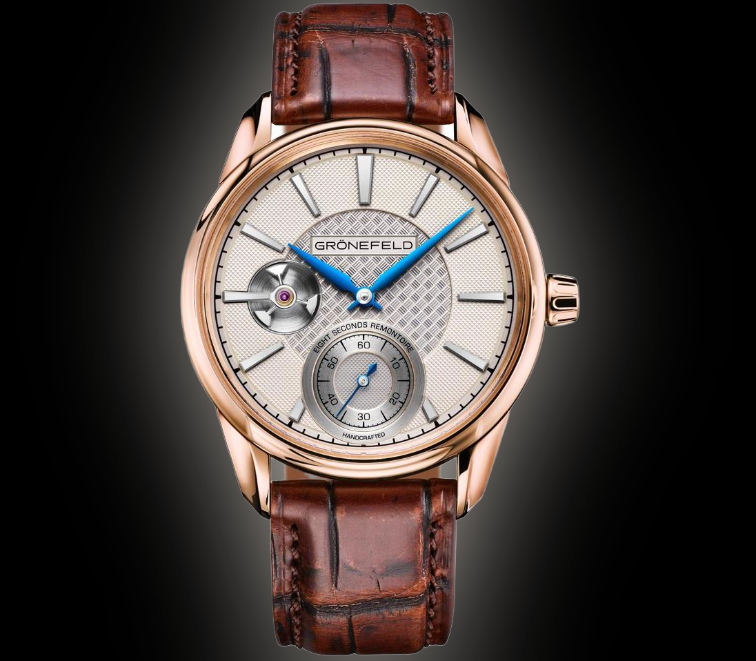 Gronefeld Bespoke Watches Guiloche Red Gold Case, 39.5 mm, Hand-Sewn ...