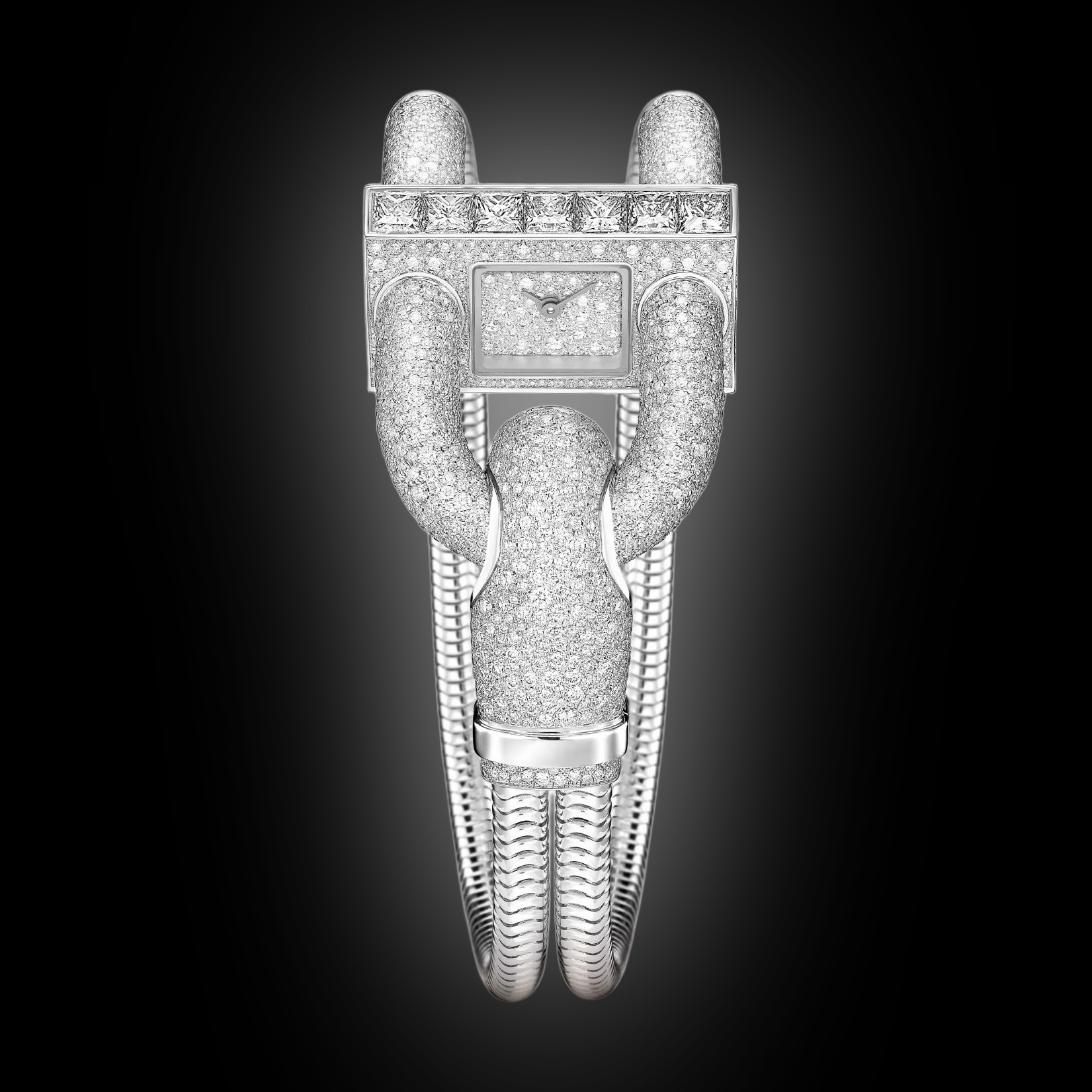 Van Cleef & Arpels Cadenas Rhodium Plated 18K White Gold Case, Round ...