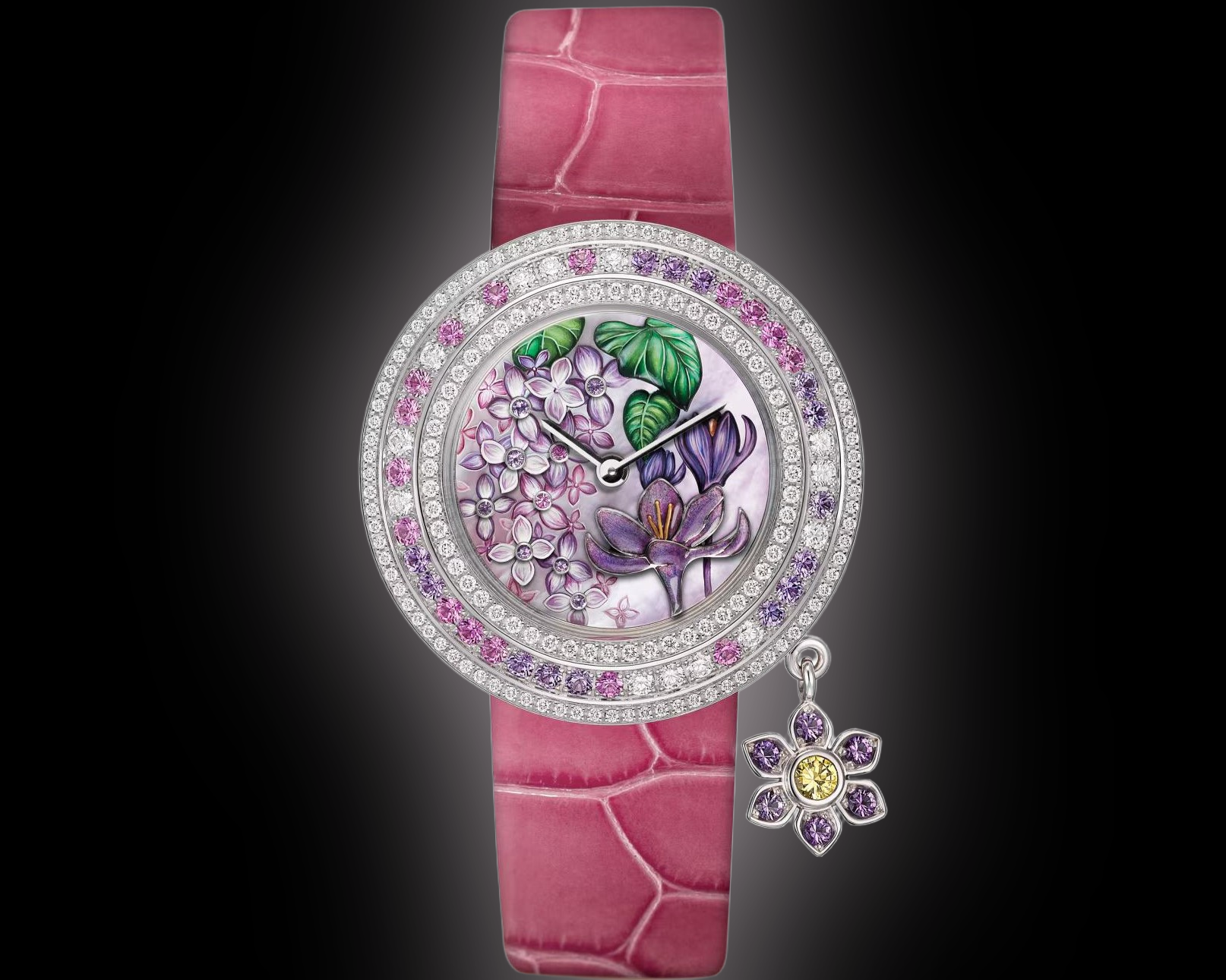 Van Cleef & Arpels Extraordinary Dials Charms Rhodium Plated 18K White ...