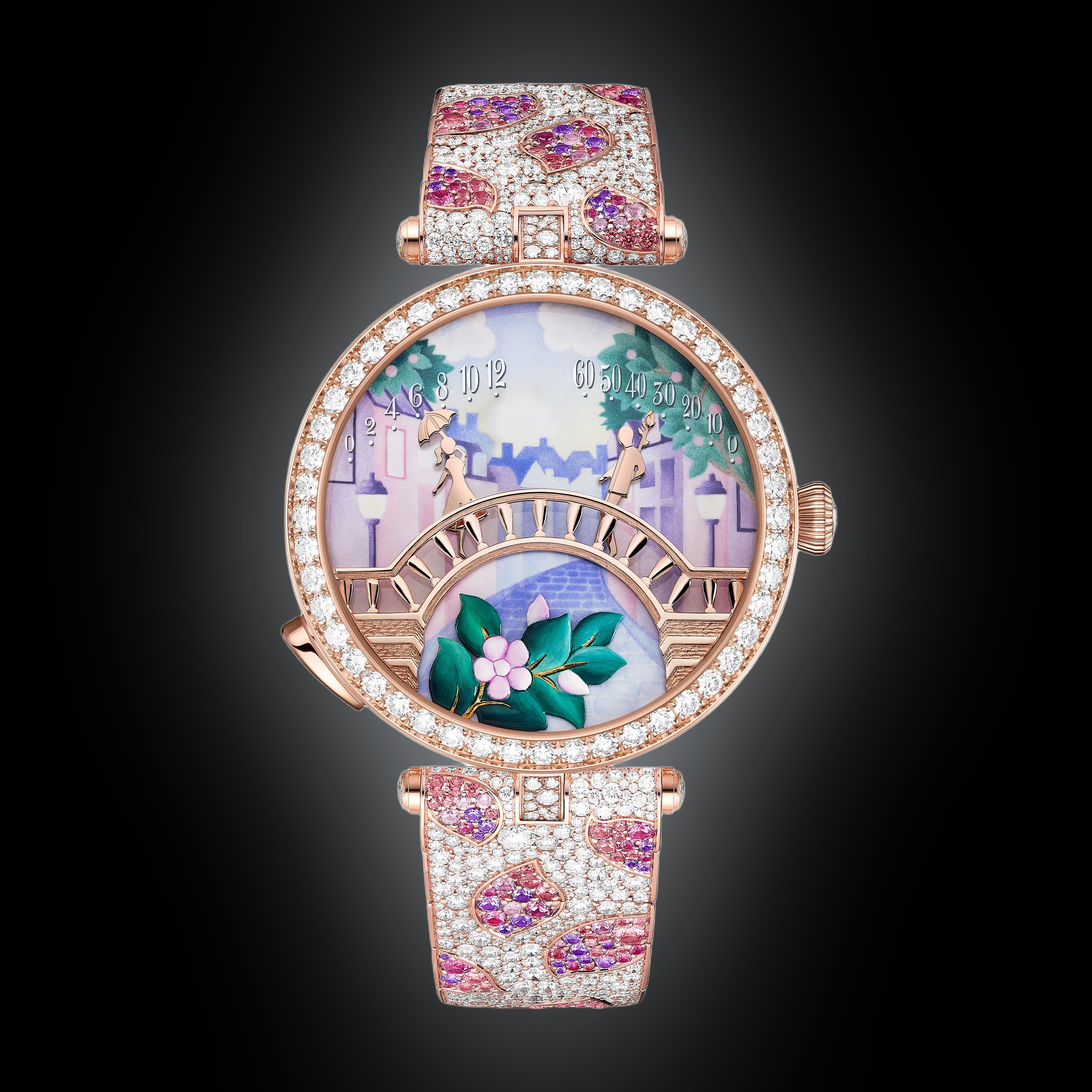 Van Cleef & Arpels Poetic Complications Lady Pont Des Amoureux 18K ...