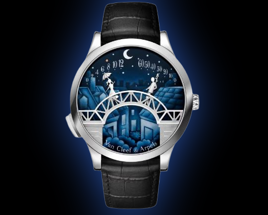 Van Cleef & Arpels Poetic Complications Midnight Pont Des Amoureux 18K ...