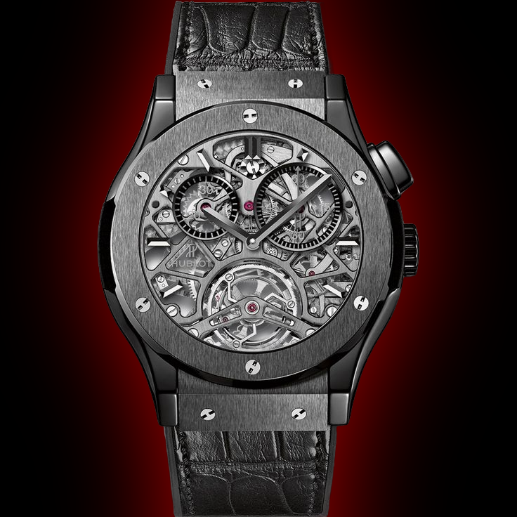 Hublot Classic Fusion 506.CM Skeleton Dial, Ceramic, 45.0 mm, Tourbillion