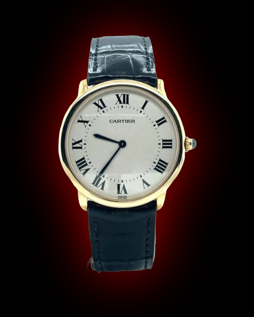 Cartier Ronde Louis 900 Silver-Tone Dial, 18kt Yellow Gold, Manual ...