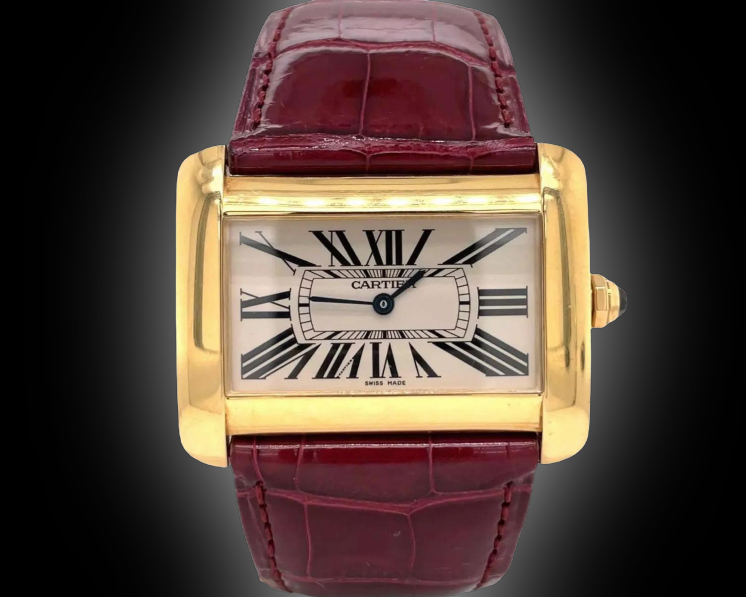 Cartier Tank Divan W630 Whtie Dial, 18kt Yellow Gold, Self Winding ...