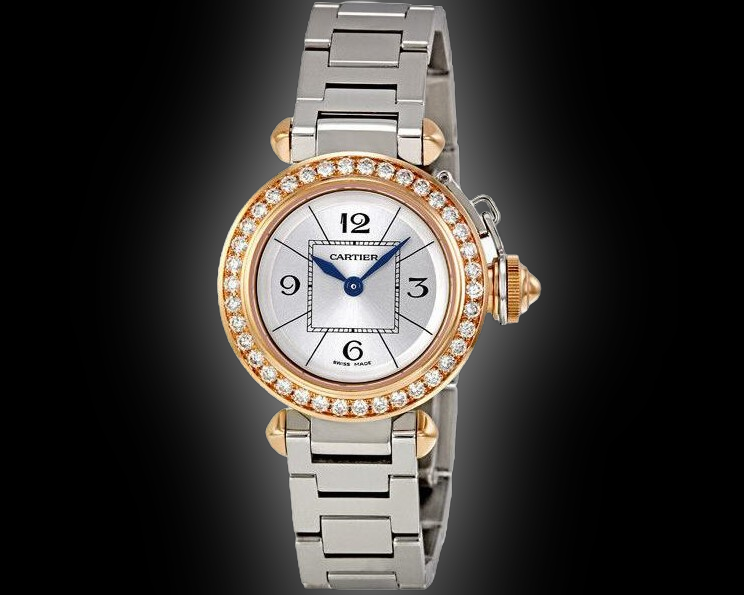 Cartier Miss Pasha WJ12 Silver Sunray Dial, Stainless Steel, 27.0 mm ...