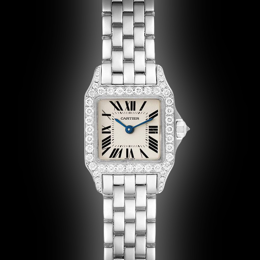 Cartier Santos de Cartier Mini Model Diamond Bezel Ladies Watch WF90