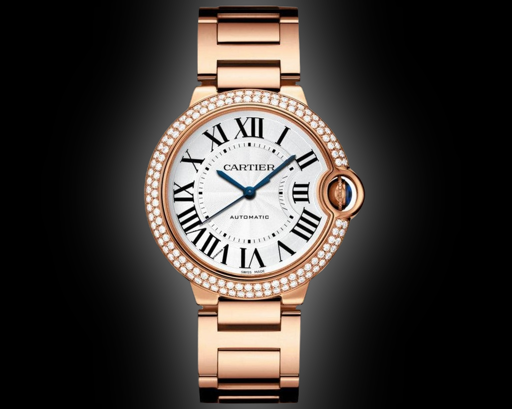 Cartier Ballon Bleu de Cartier 36 WJBB Silver Dial, Pink Gold, 36.6 mm ...