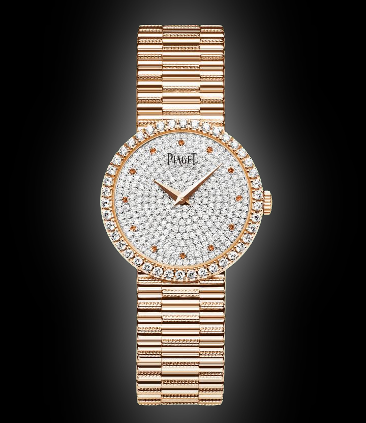Piaget Eternal Elegance 37044 Diamond Pave Dial, 18k Gold, 26.0 mm ...