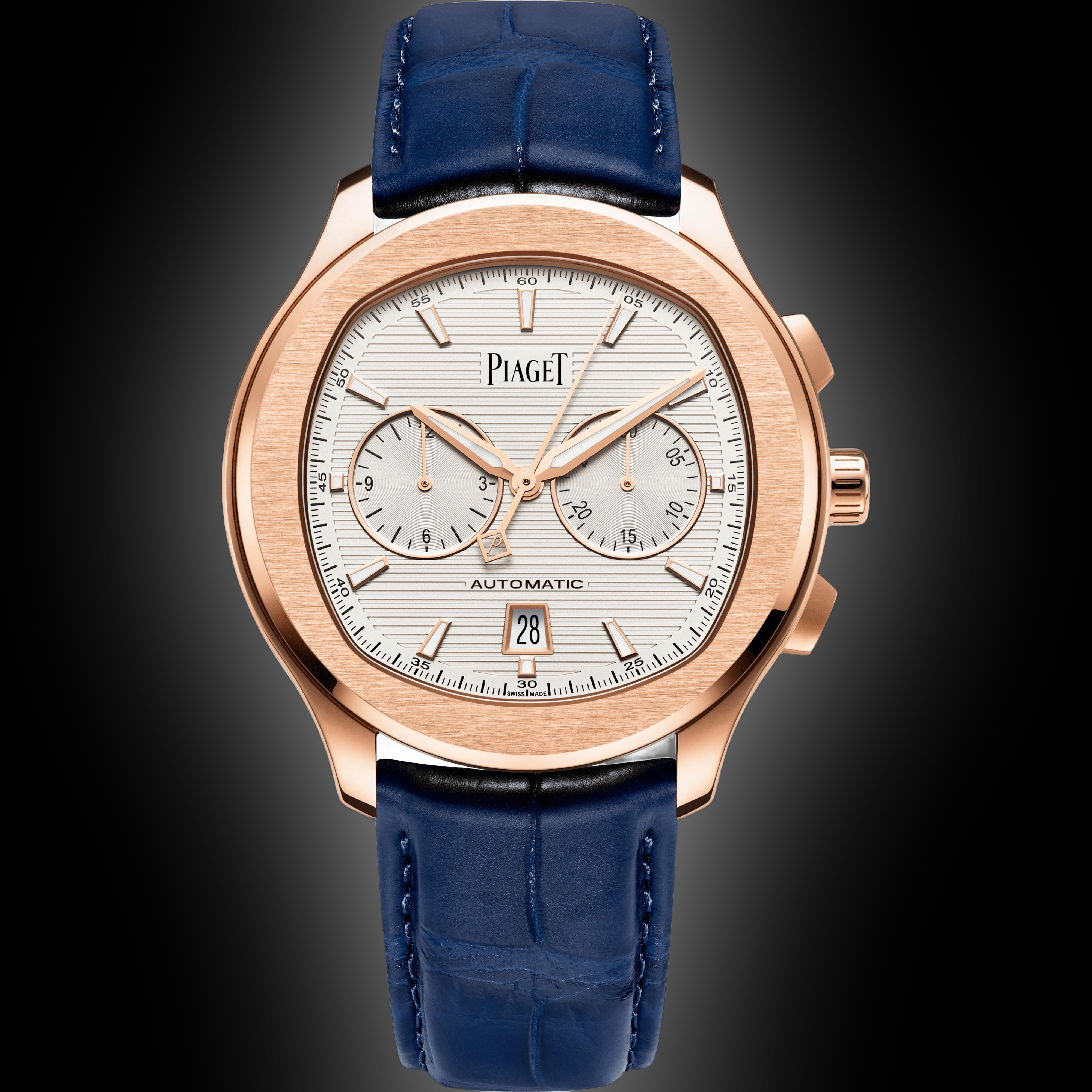 Piaget Polo 43011 Grey Dial, 18K Rose Gold, 42.0 mm, Chronograph